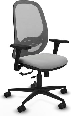 Piqueras y Crespo Stuhl mit Rollen f&uuml;r PC Cilanco mit 3D-Armen, h&ouml;henverstellbare Lendenwirbelst&uuml;tze, ausgestattet mit Syncro/Translack und Schneidschaum, Grau/Hellgrau