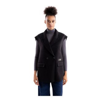 5 Progress Gilet court en laine - Femme - Vestes - Noir - Taille: 40 FR