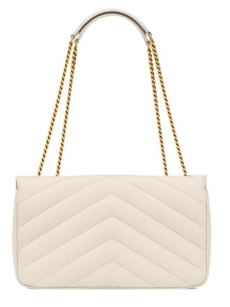 Saint Laurent Womens Shoulder Bag Loulou White