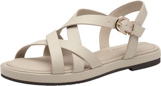 Tamaris Sandalette Damen Vegan Flach beige,EU 37