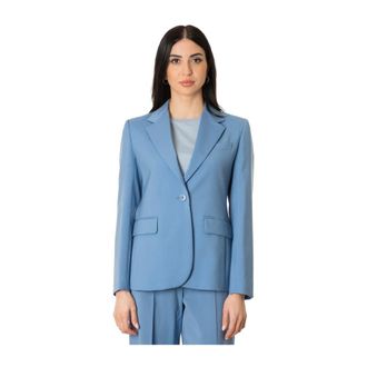 Max Mara Veste Lamine - Femme - Vestes - Bleu - Taille: 40 FR