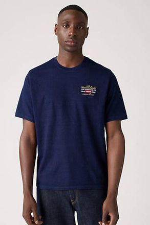 Levi's T Shirt Graphique Relaxed - Homme - Bleu / Archive Sport Prep Emb 5 Indigo - 2XL