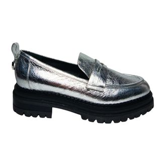 Sergio Rossi Mocassins aus Leder - - Shoes - Damen - Grau - 37 EU