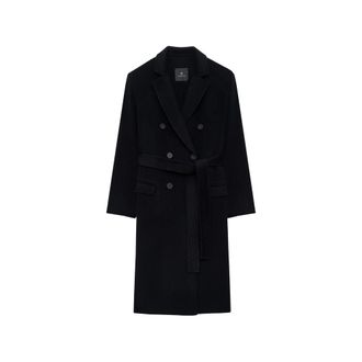 Anine Bing SANA COAT - BLACK CASHMERE BLEND