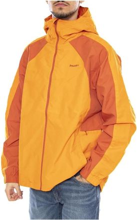 HUF Huf, Homme, Vestes, Orange, Taille: XL Veste Technique &agrave; Capuche