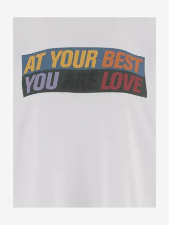 sacai Womens T-Shirt Printed Cotton White T-Shirts & Jerseys