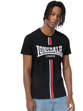 Lonsdale Herren T-Shirt Normale Passform ALTANDHU Black/White/Red 3XL 117350