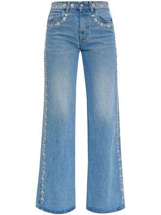 Coperni jean clouté à taille haute - Bleu