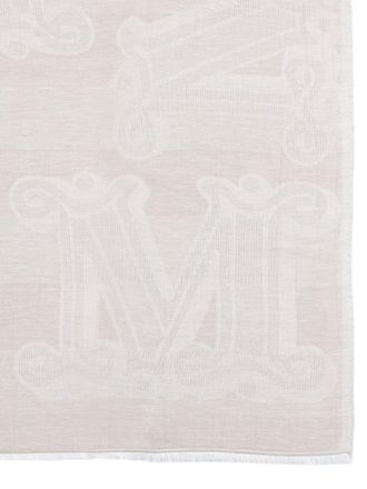 Max Mara Linen-Modal Blend Stole - White