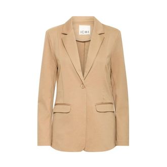 Ichi Ihkate SUS Langer Blazer - - Jackets - Damen - Beige - S
