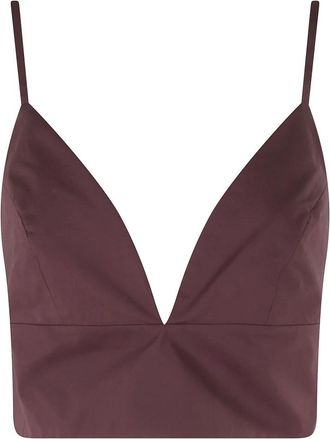 Federica Tosi Femme, Tops, Brun, Taille: 38 FR Crop Top
