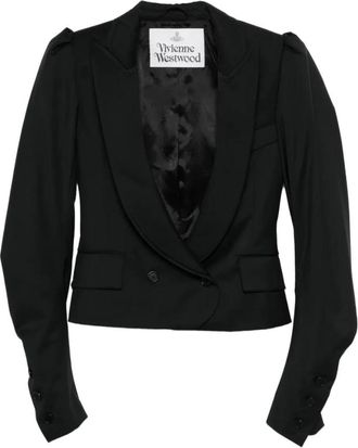 Vivienne Westwood Femme, Vestes, Noir, Taille: 36 FR Cropped Horseshoe Jacket
