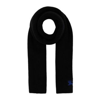 Burberry Femme, Accessoires, Noir, Taille: ONE Size Ribbed Cashmere Scarf