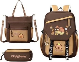 Generic Capybara Grand sac &agrave; dos Capybara - Sac &agrave; bandouli&egrave;re - Sac &agrave; bandouli&egrave;re - Trousse &agrave; crayons - Pour l&eacute;cole, les &eacute;tudiants, les voyages, les, les vaca