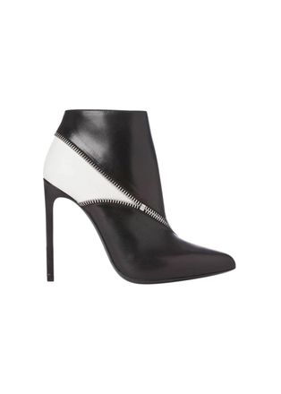 Saint Laurent Paris 110 Zip Detail Ankle Boots Size 37