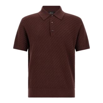 Brioni Trama Weave Polo - - Tops - Herren - Braun - XL