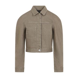 Jacquemus Femme, Vestes, Beige, Taille: 38 FR Veste Cargo Ovalo