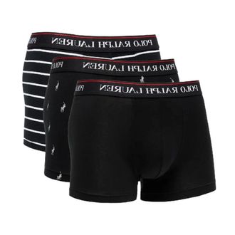 Polo Ralph Lauren Homme, Sous-v&ecirc;tements, Noir, Taille: S Boxer Brief en Coton Stretch Lot de 3