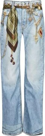 Acne Studios Jean droit imprim&eacute; en coton