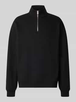 HUGO BOSS Regular Fit Troyer aus Baumwoll-Mix Modell Dalizip