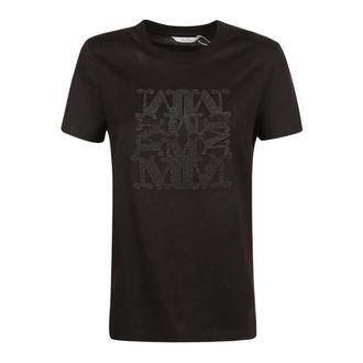 Max Mara Baumwoll-Jersey-T-Shirt - - Tops - Damen - Schwarzk - XS