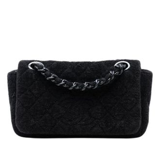 Chanel Pre-owned Vintage Quilted Terry Cloth Shoulder Bag - - Pre-owned - Damen - Schwarzk - ONE SIZE