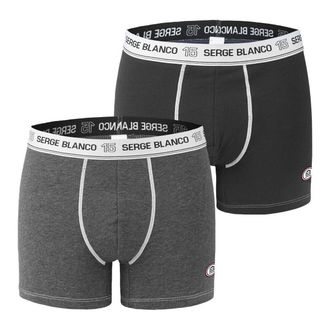 Serge Blanco Lot de 2 Boxers homme avec surpiq&ucirc;res Class