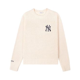 Sporty & Rich Heritage Yankees Serif Strickpullover - - Knitwear - Damen - Beige - L