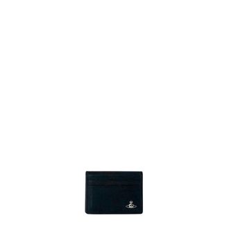 Vivienne Westwood Homme, Accessoires, Noir, Taille: ONE Size Leather Card Holder