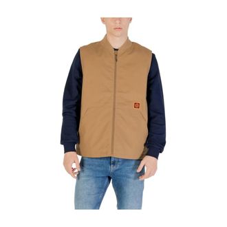 Vans Homme, Vestes, Beige, Taille: M Veste Sans Manches en Coton