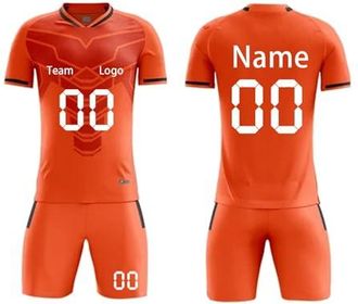Generic Maillots et shorts de football personnalis&eacute;s avec num&eacute;ro de nom et logo de l&eacute;quipe pour enfants, adultes, jeunes fans, 3-6, L