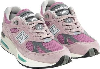 New Balance Suede & Mesh Sneakers - Pink