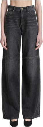 Max Mara Gerade geschnittene Jeans aus Baumwolle - - Jeans - Damen - Schwarzk - 2XS