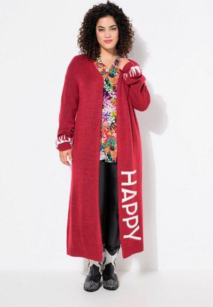 Angel Of Style Strickjacke Long-Strickjacke Straight Fit HAPPY-Statements