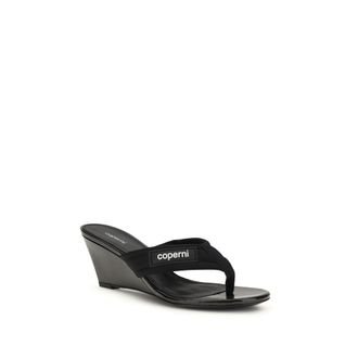 Coperni Womens Black Polyamide Wedge Sandals
