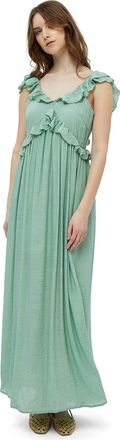 Desires Damen Dicte Strap Ruffle Maxi Dress Maxikleid mit Rüschen, 3006 Lichen Mint, M