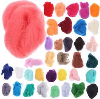 Angoily 36stücke Nadelfilzwolle Filzen DIY-filzwolle Garn Material Für Bastelarbeiten Handgefertigte Filzmaterialien Zum Filzen