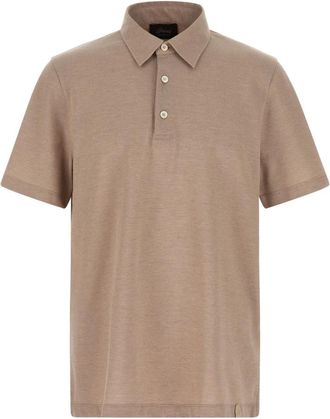 Brioni Homme, Tops, Beige, Taille: XL Polo Chemises