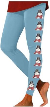 Generic Legging de No&euml;l pour femme, legging de compression taille haute, pantalon dentra&icirc;nement de No&euml;l, pantalon de yoga pour femme, noir, bleu, XXL