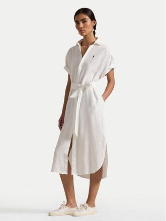 Polo Ralph Lauren Hemdkleid 211959912002 Weiß Regular Fit