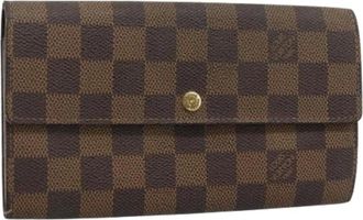 Louis Vuitton Portefeuille long Damier Ebene Pre-owned - Femme - Pre-owned - Brun - Taille: ONE Size