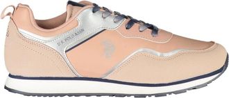 U.S.Polo Association U.s. Polo Assn., Femme, Chaussures, Rose, Taille: 35 EU Baskets Roses Sportives avec Imprim&eacute;