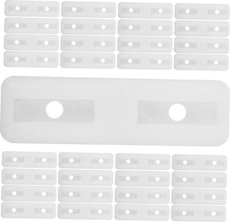 PartyKindom 200 Stück Möbel Fußkappen Rechteckig Weiß rutschfeste Stuhlbeine Schutzpads Geräuschdämpfende Bodenschoner für Sofa Tisch Stuhl und Schreibtisch Strap