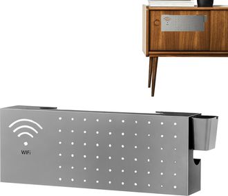 Generic Aufbewahrungsbox f&uuml;r Router, multifunktionaler Organizer aus Karbonstahl, Wandmontage - Aufbewahrungsschrank f&uuml;r WLAN-Router | f&uuml;r elektronische Netzs