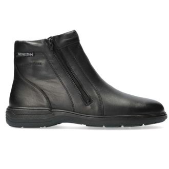 Mephisto Schwarzer Leder Herren Kn&ouml;chelstiefel - - Shoes - Herren - Schwarzk - 44 1/2 EU