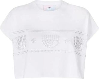 Chiara Ferragni Femme, Tops, Blanc, Taille: 40 FR T-shirt