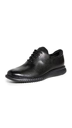 Cole Haan Homme 2.Zerogrand Lightweight Leather Laser Wingtip Tissu Oxford, Cuir Noir, 40 EU Large