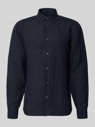 Tiger Of Sweden Regular Fit Leinenhemd mit Kentkragen Modell Spenser