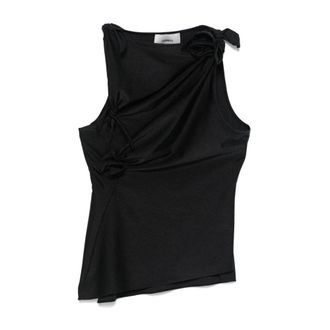 Coperni Femme, Tops, Noir, Taille: 40 FR Satin Tie Top