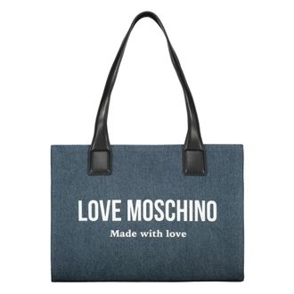 Love Moschino Femme, Sacs, Bleu, Taille: ONE Size Tote Bag